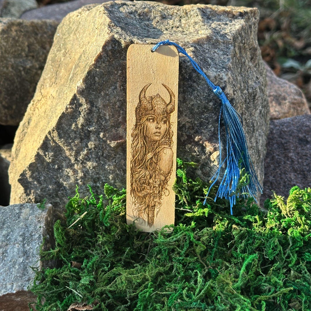 Wooden Bookmark – Viking – Engraved Bookmark With Tassel – Gift for ...