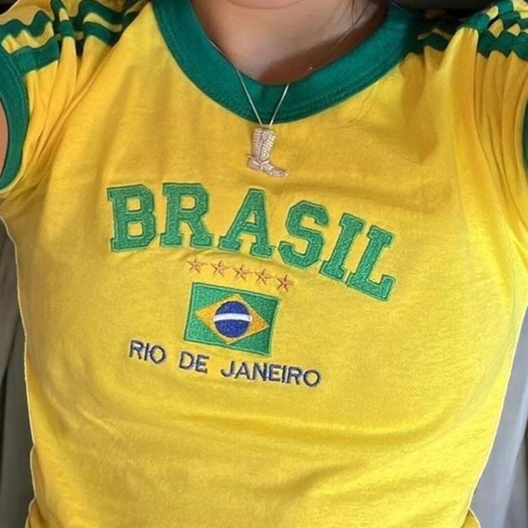 Vintage Brazil T-shirt, Rio De Janeiro Tee, Retro Soccer Jersey, Women ...