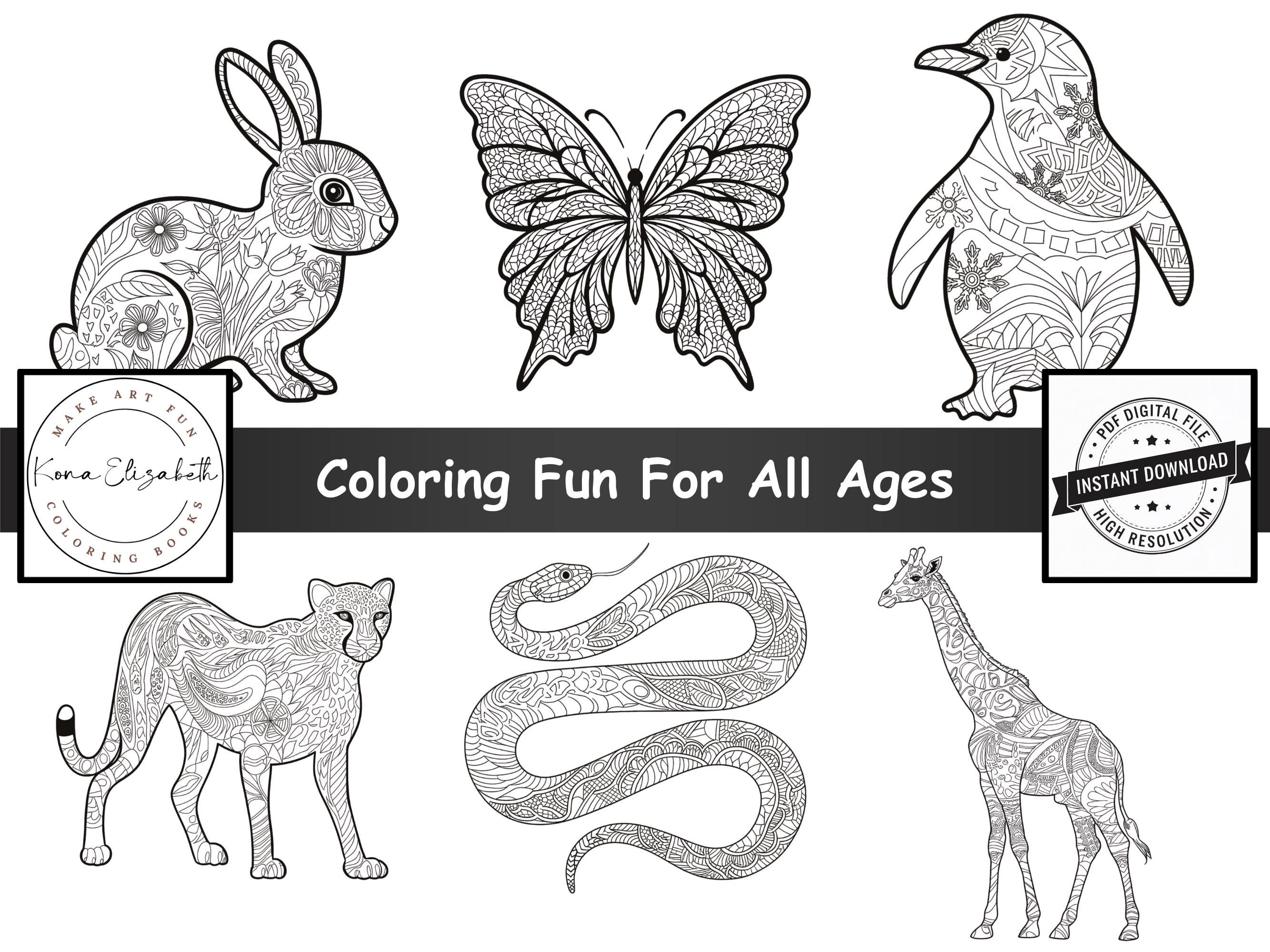 50 Original Printable Animal Mandala Coloring Pages for Adults Unique ...