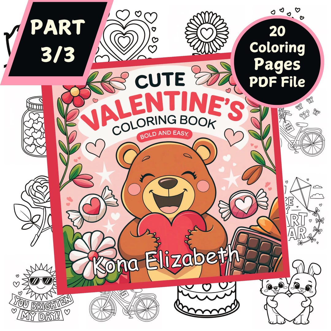 Printable Valentine's Coloring Pages Bold and Easy Designs for Kids and ...