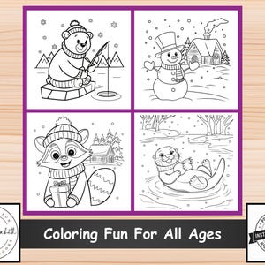 40 Original Printable Cozy Winter Coloring Pages for Kids Bold and Easy ...