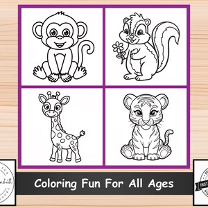 40 Original Printable Cute Animal Coloring Pages Bold and Easy Designs ...