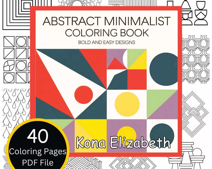 Square Coloring Page for A5 Journal, Simple Printable Coloring Page for ...
