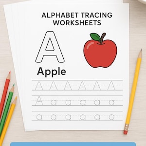 Kindergarten Workbook Alphabet Printable | A-Z Preschool Handwriting ...