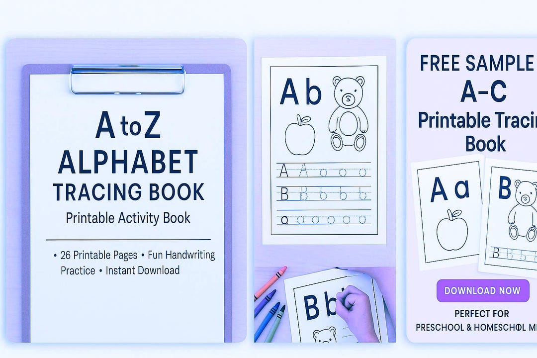 Alphabet Tracing Workbook A-Z | Preschool Handwriting Practice PDF ...