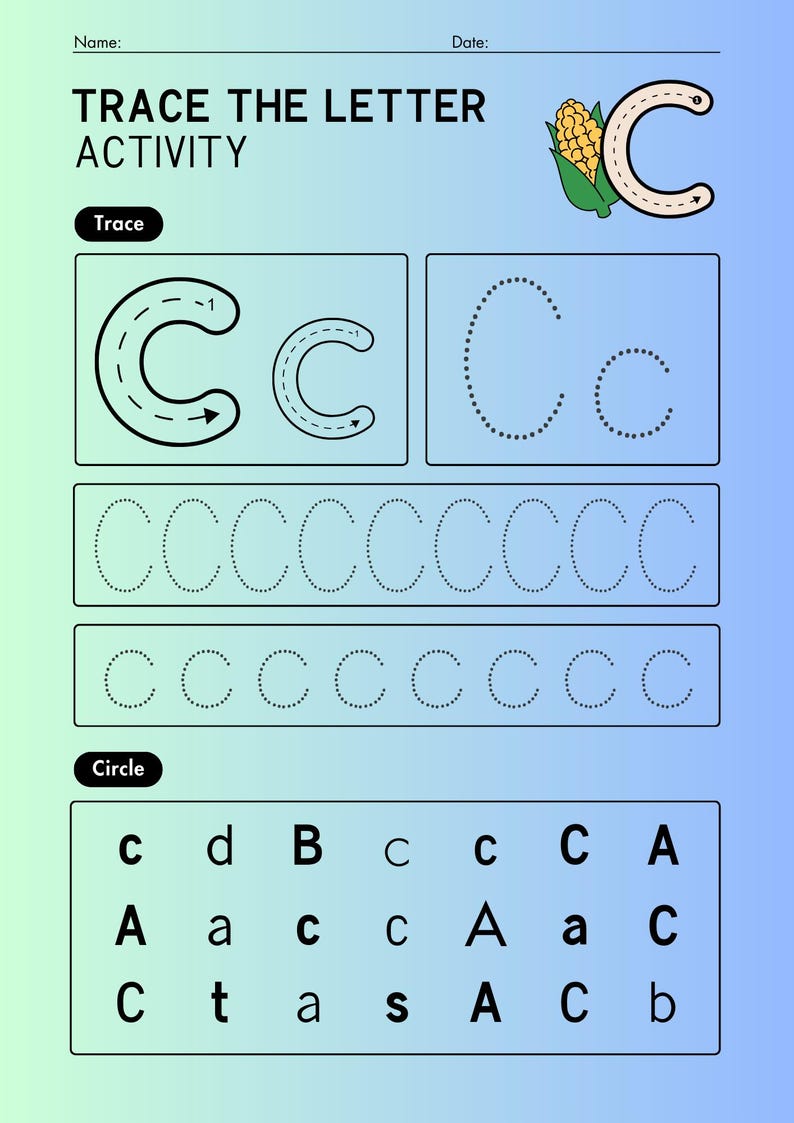 ABC Tracing Book Fun Alphabet Learning | Preschool Handwriting Workbook ...