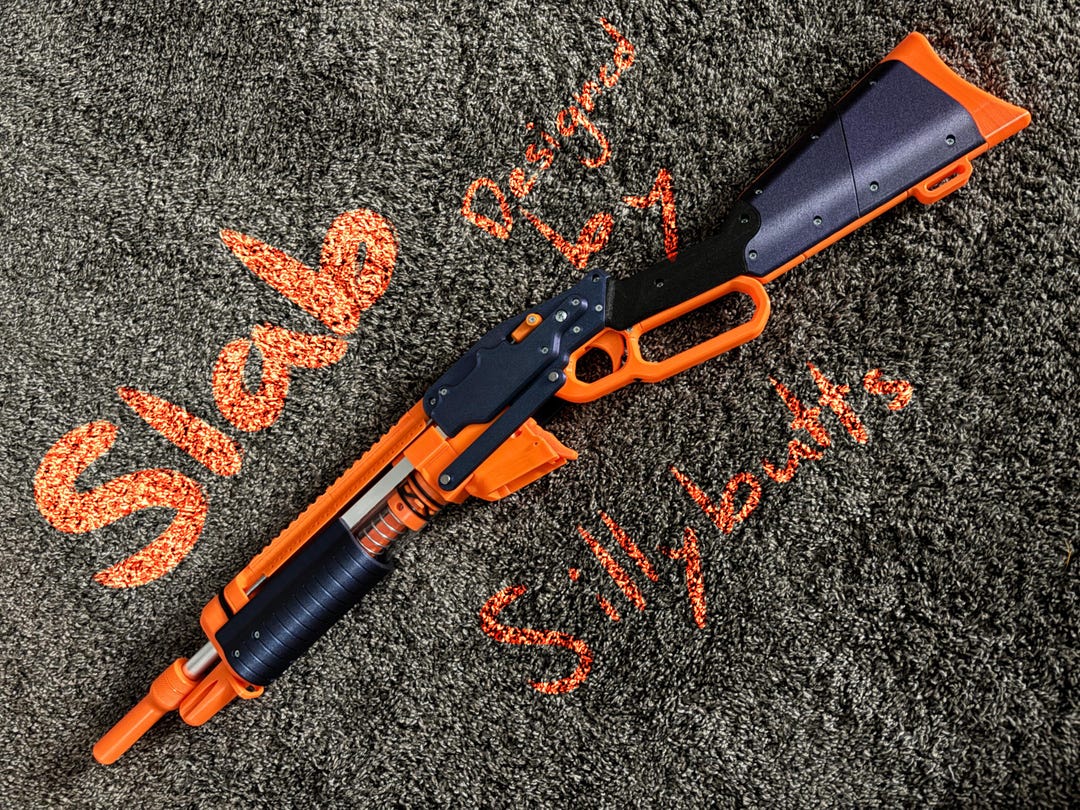 SLAB - Silly's Lever Action Blaster by Sillybutts (printed Springer Nerf Blaster) - Etsy