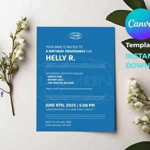Severance Inspired Birthday Invitation Template: Lumon Retro Design ...