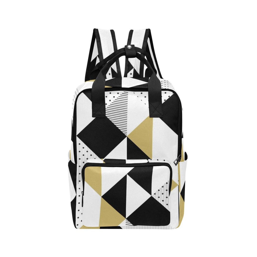 Backpack, Twin Handle-abstract Triangles - Etsy