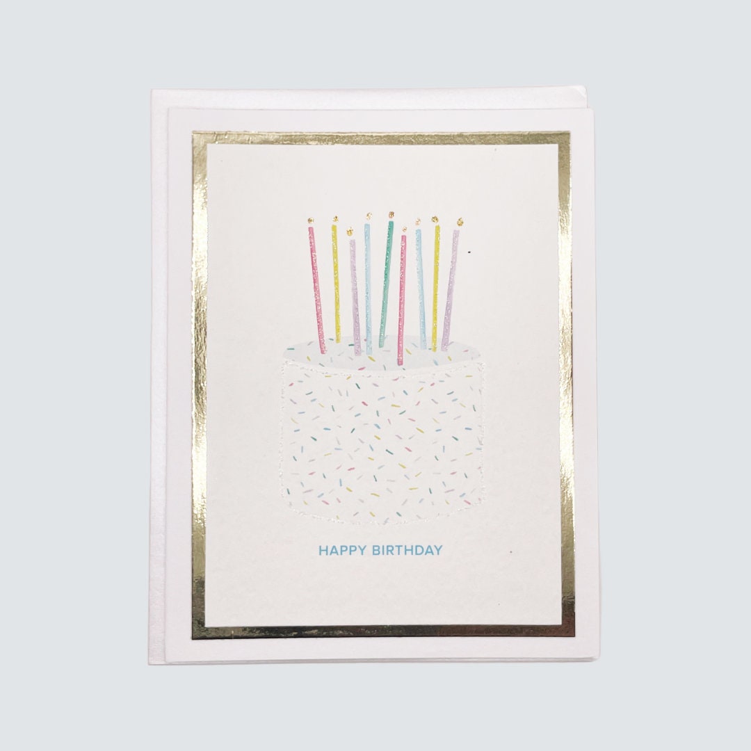 Handmade Birthday Card | Watercolor Design | Colorful Funfetti Birthday ...