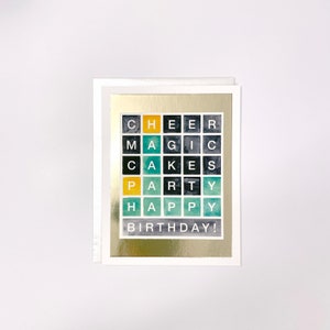 Wordle-themed Birthday Card Birthday Cheer, Magic, Cakes, Party ...