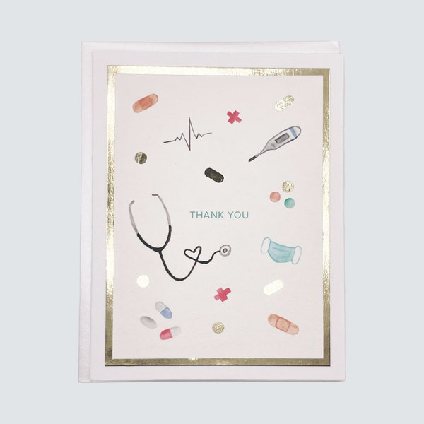 Handmade Card Thank You Doctor - Etsy