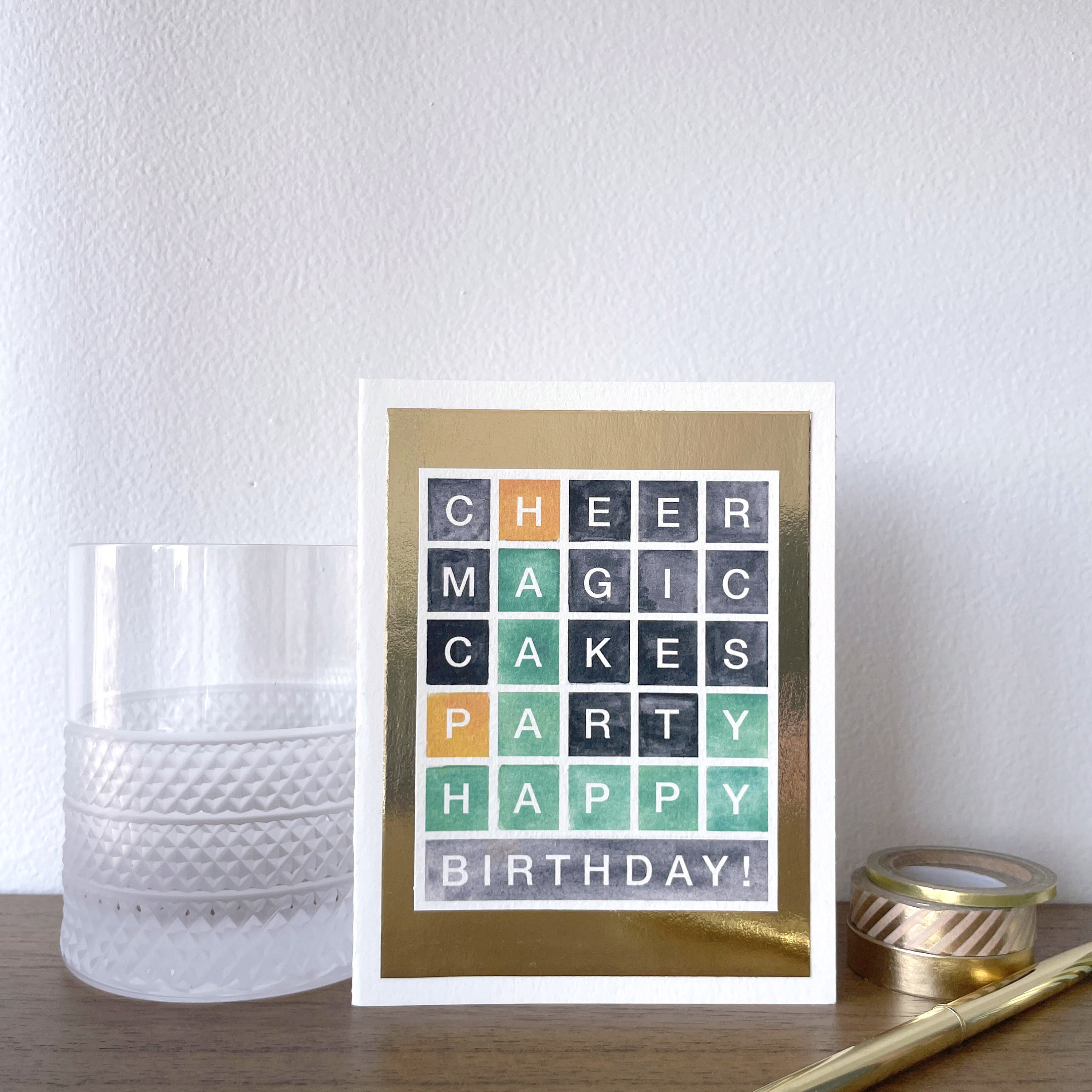 Wordle-themed Birthday Card Birthday Cheer Magic Cakes - Etsy