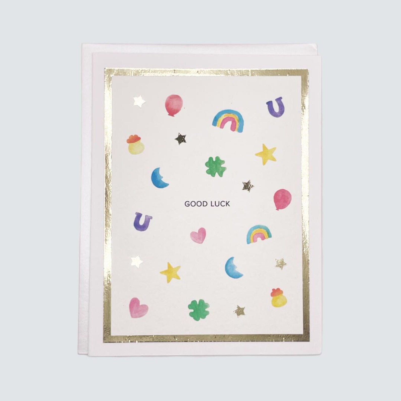 Handmade Good Luck Card | Watercolor Design | Charms, Handcrafted ...