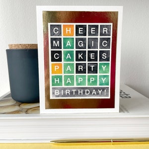 Wordle-themed Birthday Card Birthday Cheer, Magic, Cakes, Party ...