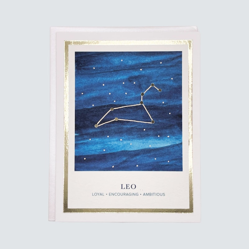 Leo Greeting Card - Etsy