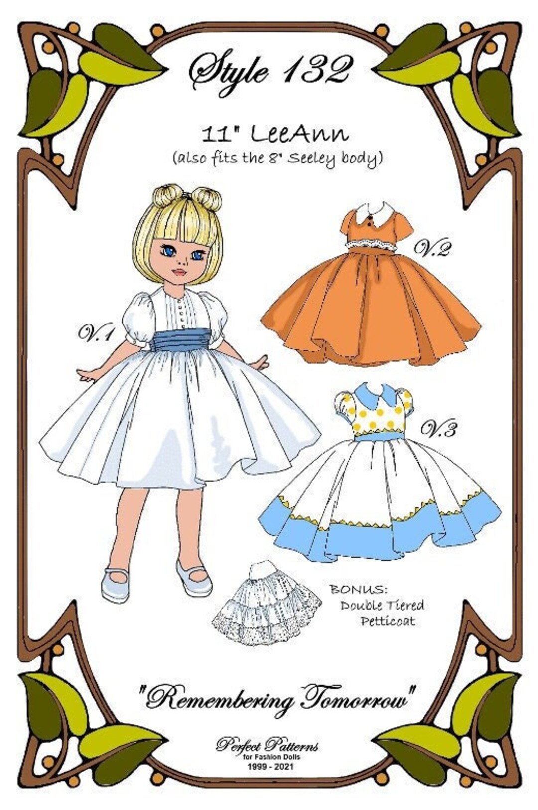11" Leeann Pattern "remembering Tomorrow" - Classic Full Skirted Dress ...