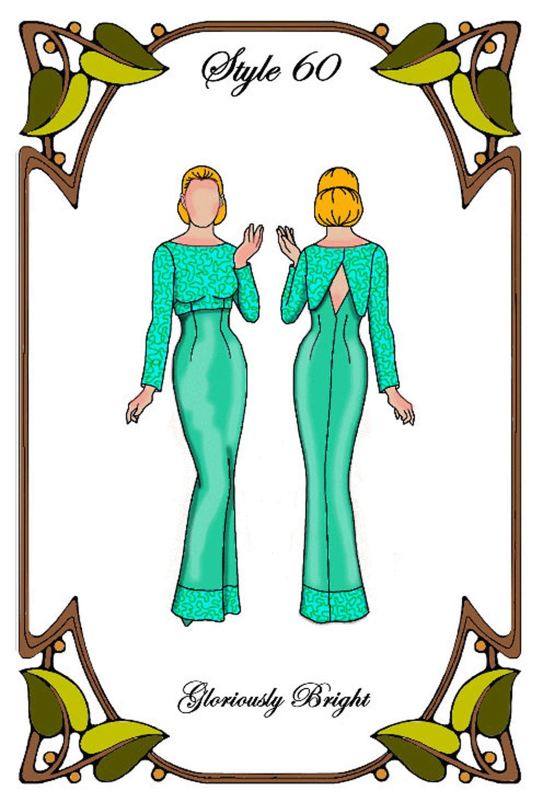 15" Gene Pattern "gloriously Bright" Evening Gown and Short Jacket ...