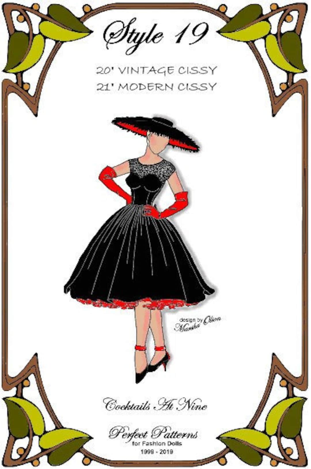 20-21" Cissy Pattern "cocktails at Nine" - Cocktail Dress, Stockings ...