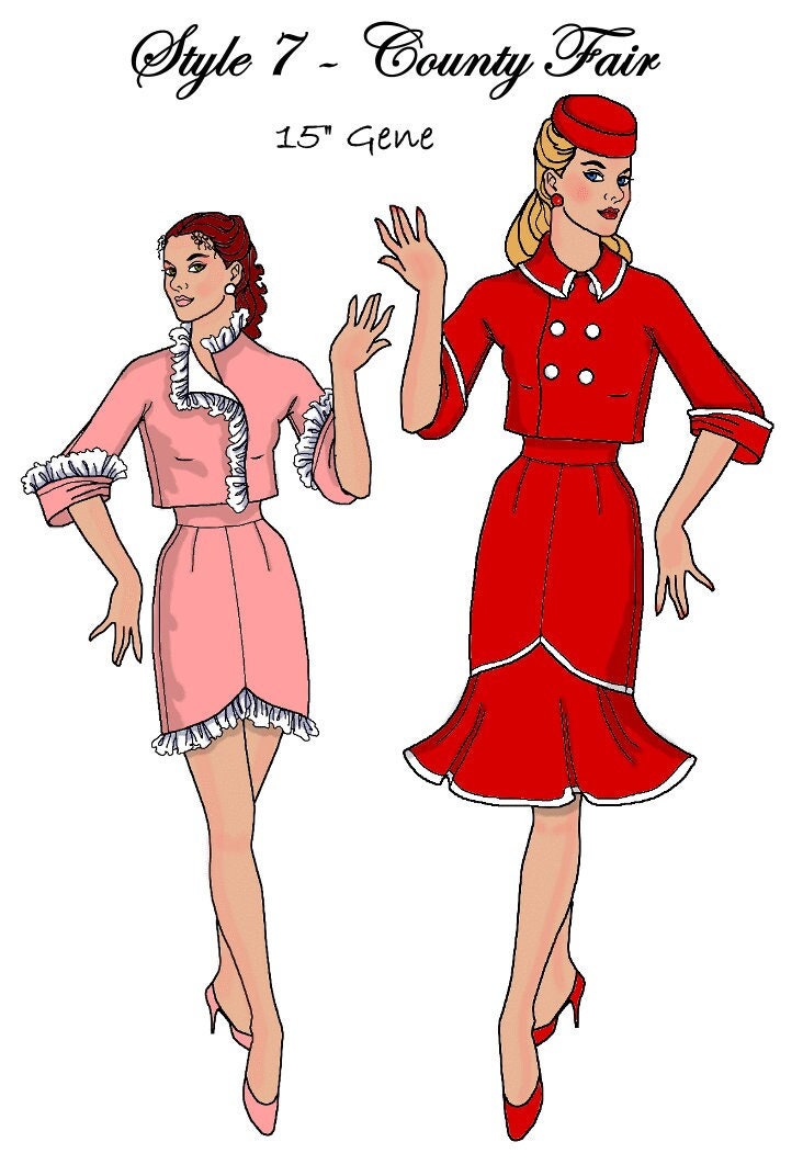 15 Gene Pattern county Fair Jacket, Skirt, Hat Style 7 G - Etsy