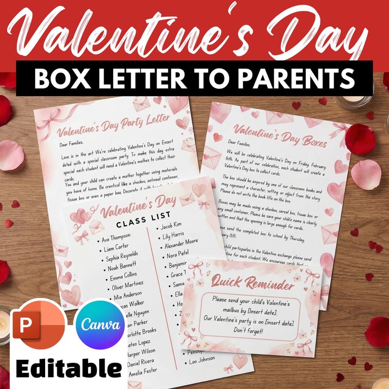 Parent Valentine Letter - Etsy