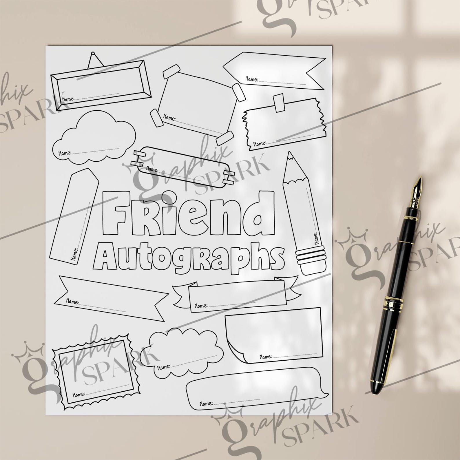 Yearbook & Autograph Pages | Yearbook Signing | End of the Year ...