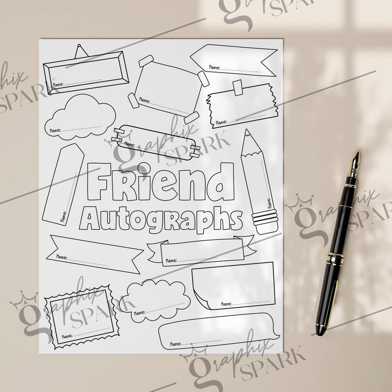 Yearbook & Autograph Pages | Yearbook Signing | End of the Year ...