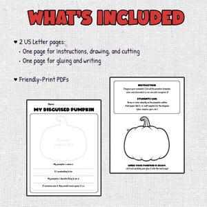 Disguise a Pumpkin Drawing Writing Activities – Halloween Craft ...