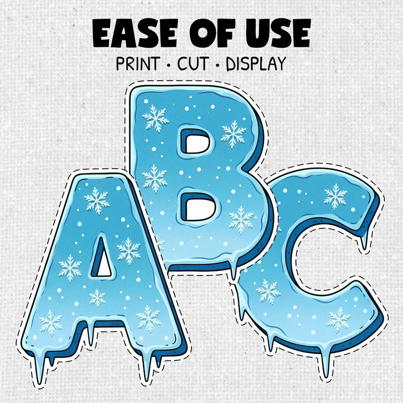 Winter Snowflake Bulletin Board Letters – Classroom Door Decoration - Etsy