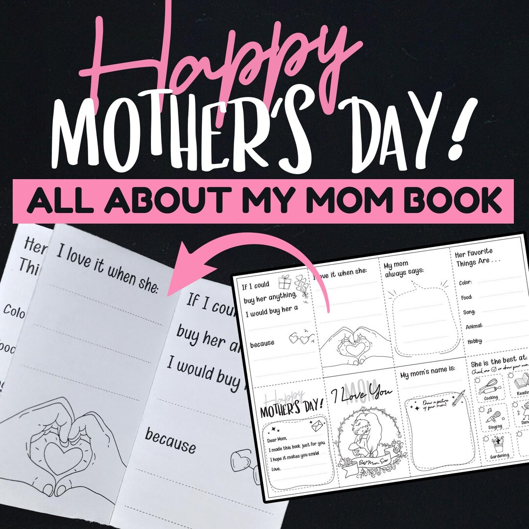 Mother's Day Craft | All About My Mom Book | Mothers Day Questionaire ...