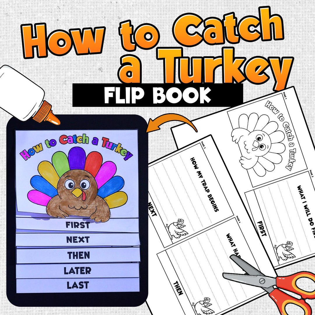 How to Catch a Turkey Activity | Flip Report Craft | Thanksgiving Book ...