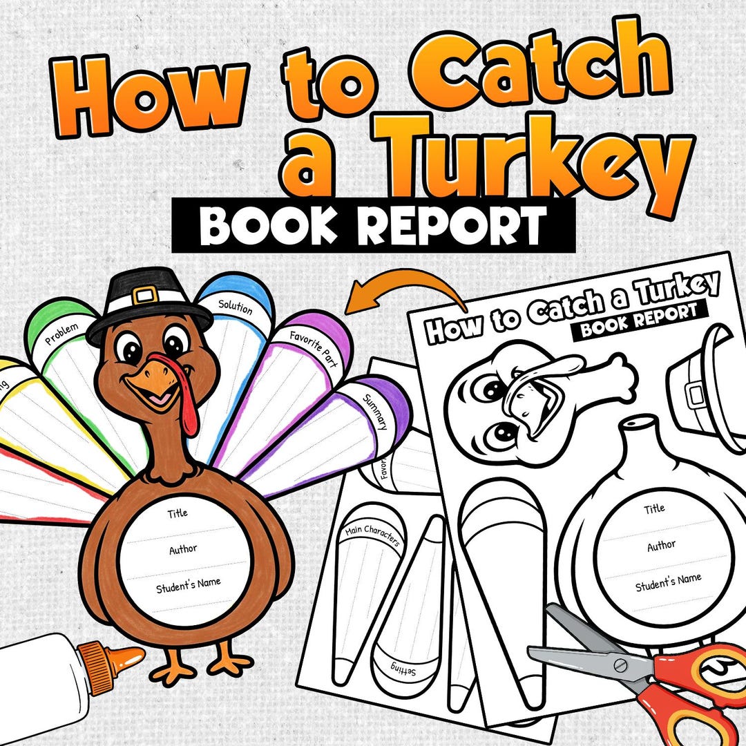 How to Catch a Turkey Activity | Thanksgiving Book Companion & Book ...