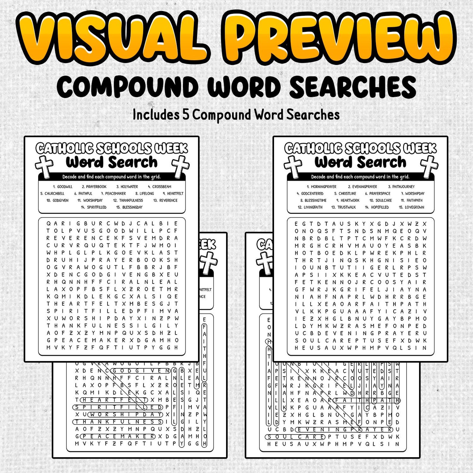 Catholic Schools Week 2026 Word Search Puzzles - Catholic Religion ...