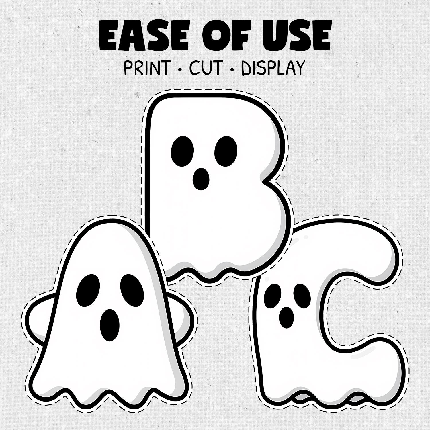 Ghost Bulletin Board Letters: Halloween Classroom Decor (PDF) - Etsy