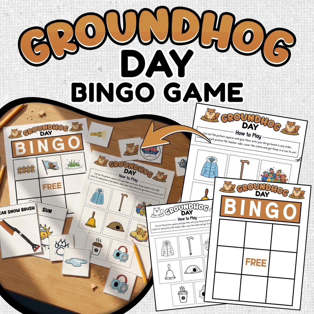 Groundhog Day Bingo Game | Classroom Activity (no Prep Set) - Etsy