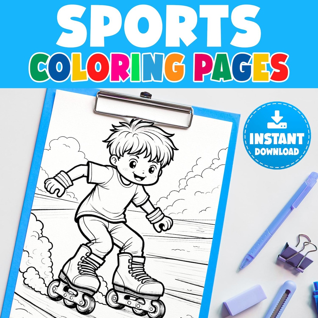 Sports Coloring Pages for Kids – 25 Printable PDF Sheets | Toddler ...