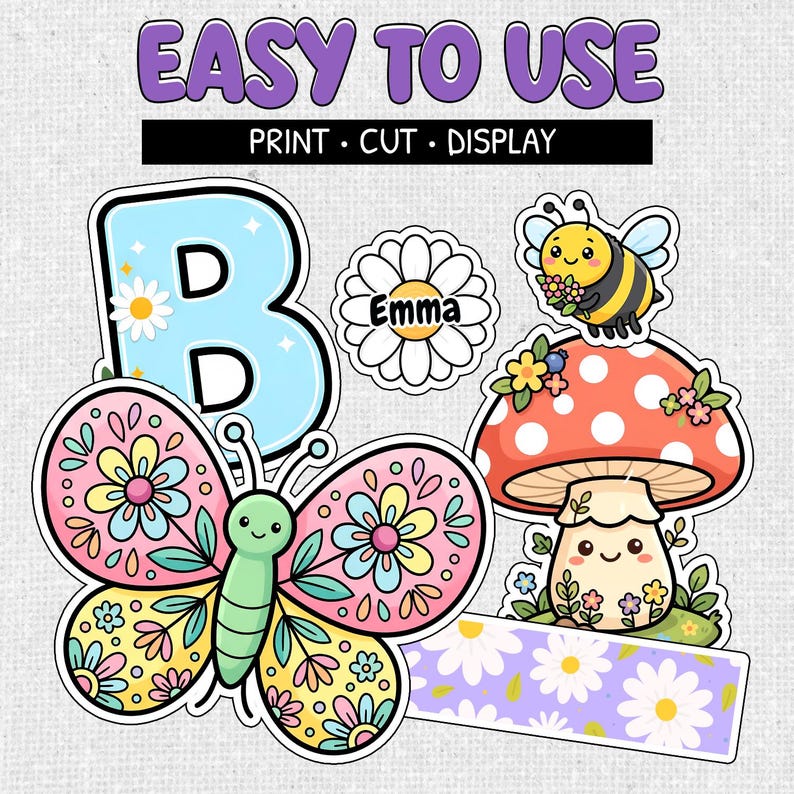 It's Time to Bloom Spring Bulletin Board Kit, April Floral Classroom ...