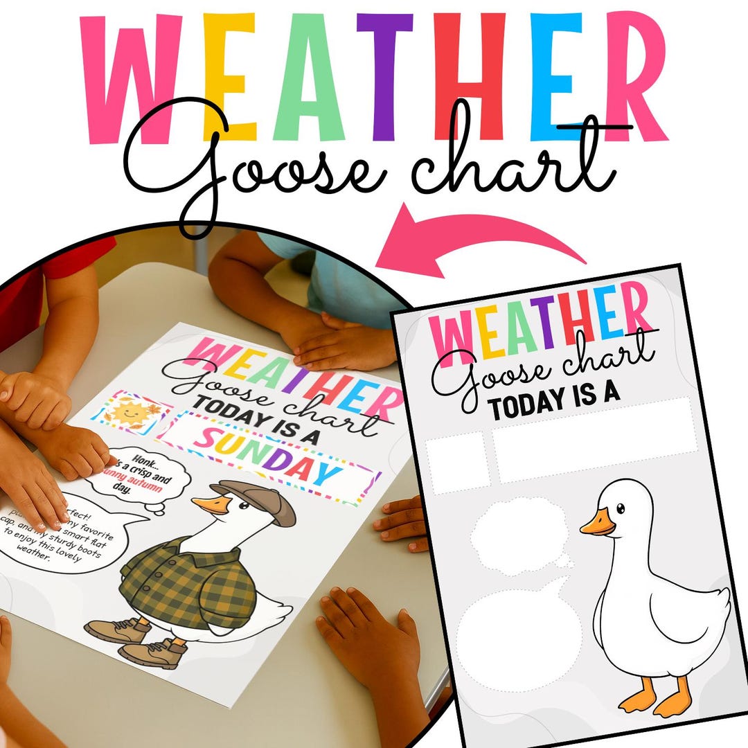 Weather Goose Chart: Dress-up Class Pet Bulletin Board (PDF Download ...