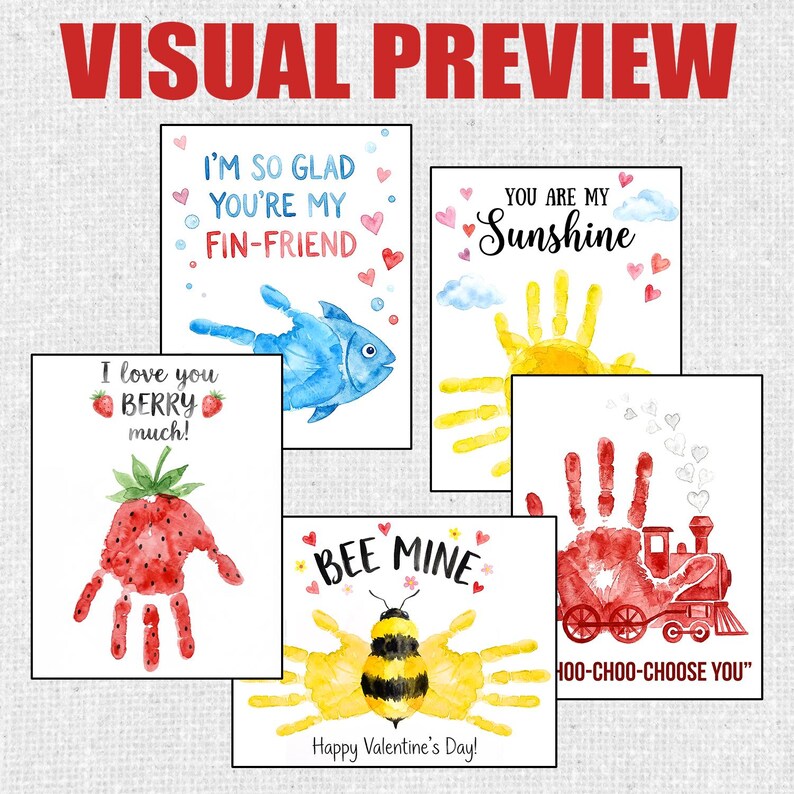 Valentines Day Craft Handprint Template - Bulletin Board Art & Keepsake ...