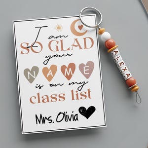 I Am so Glad Your Name is on My Class List - Boho Gift Tags - Etsy