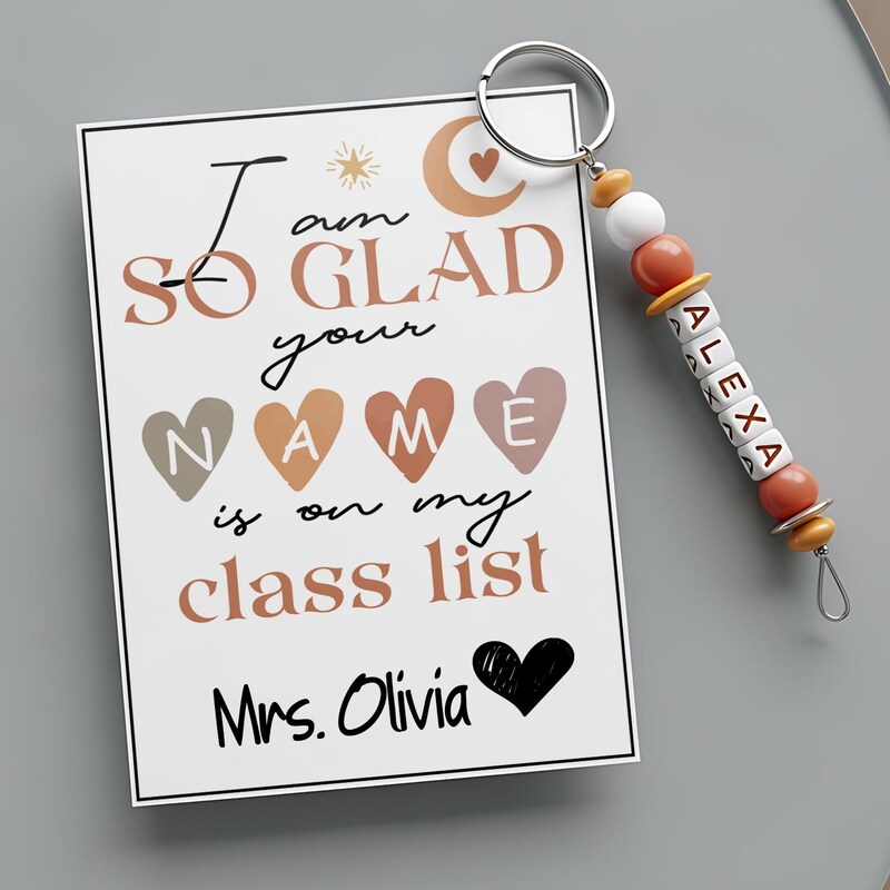 I Am so Glad Your Name is on My Class List - Etsy