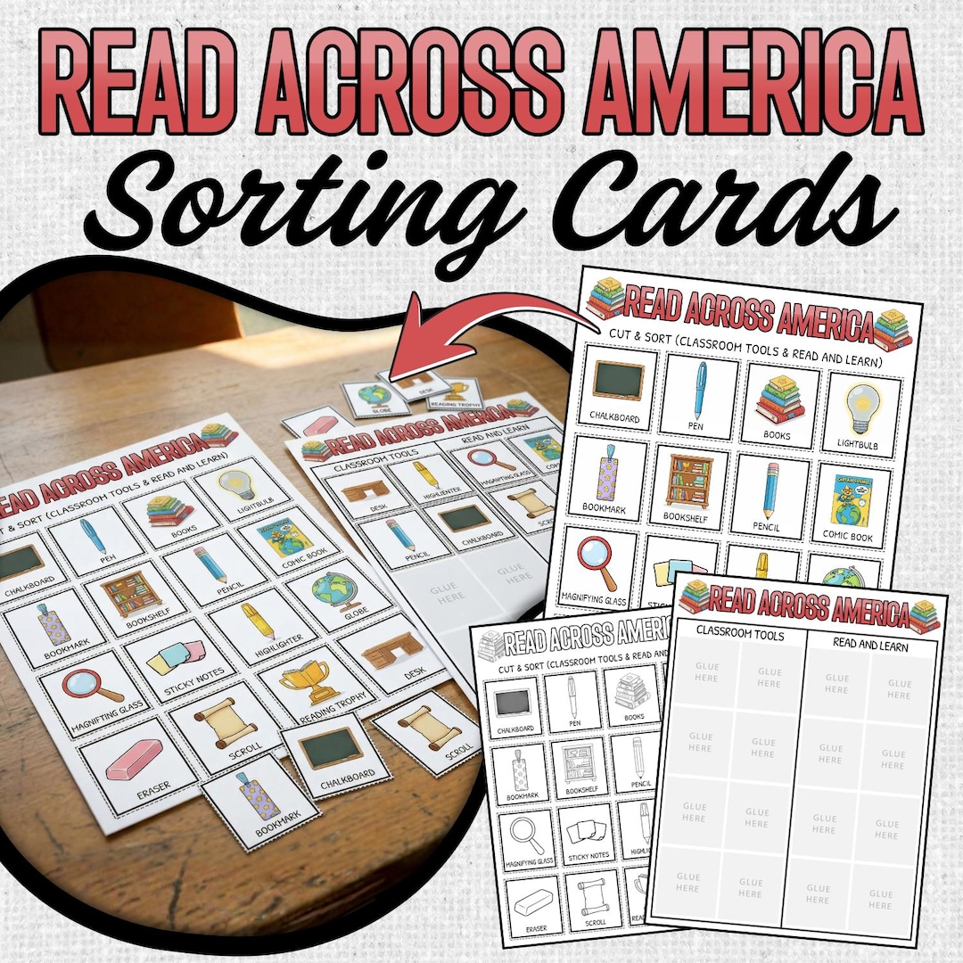 Read Across America Sorting Cards: Engage With Sorting Objects Into ...