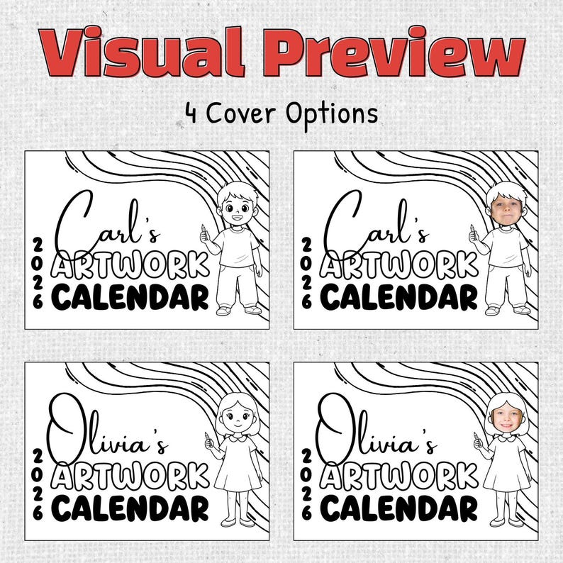 Directed Drawing Calendar 2026 | Printable Art Pack (editable) - Etsy ...