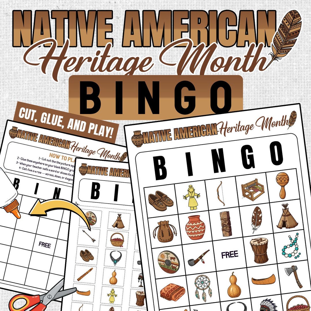 Native American Heritage Month Bingo Game – Cultural Vocabulary ...
