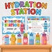 Classroom Hydration Station Poster Set: Water Bottle Labels ...