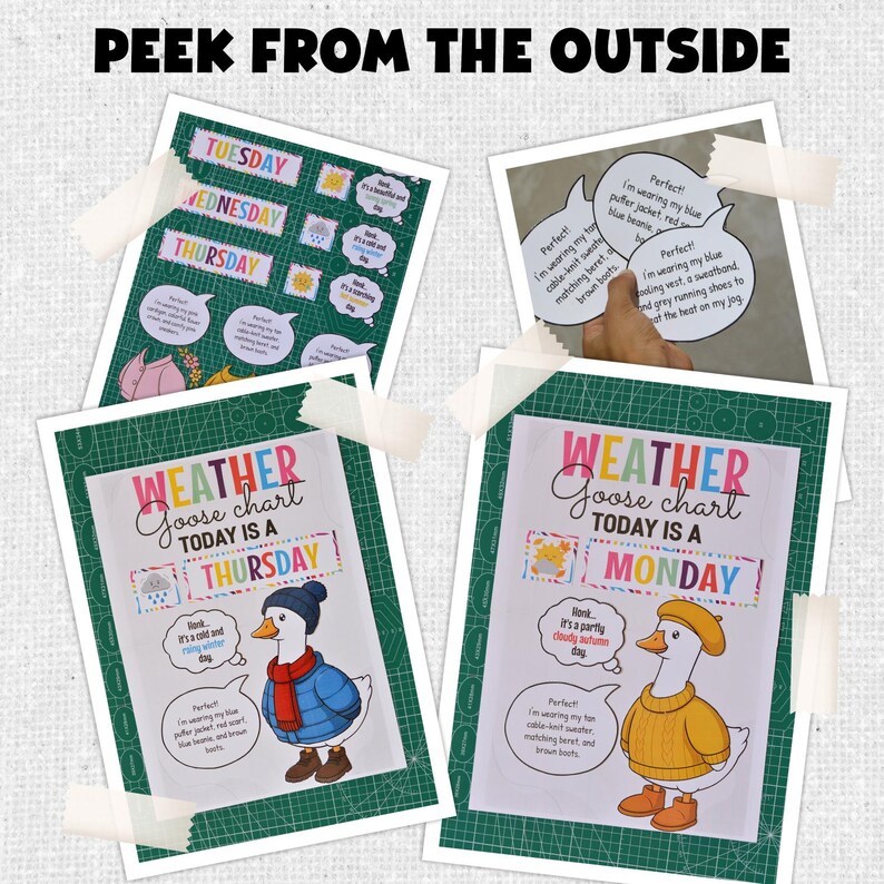Weather Goose Chart: Dress-up Class Pet Bulletin Board (PDF Download ...