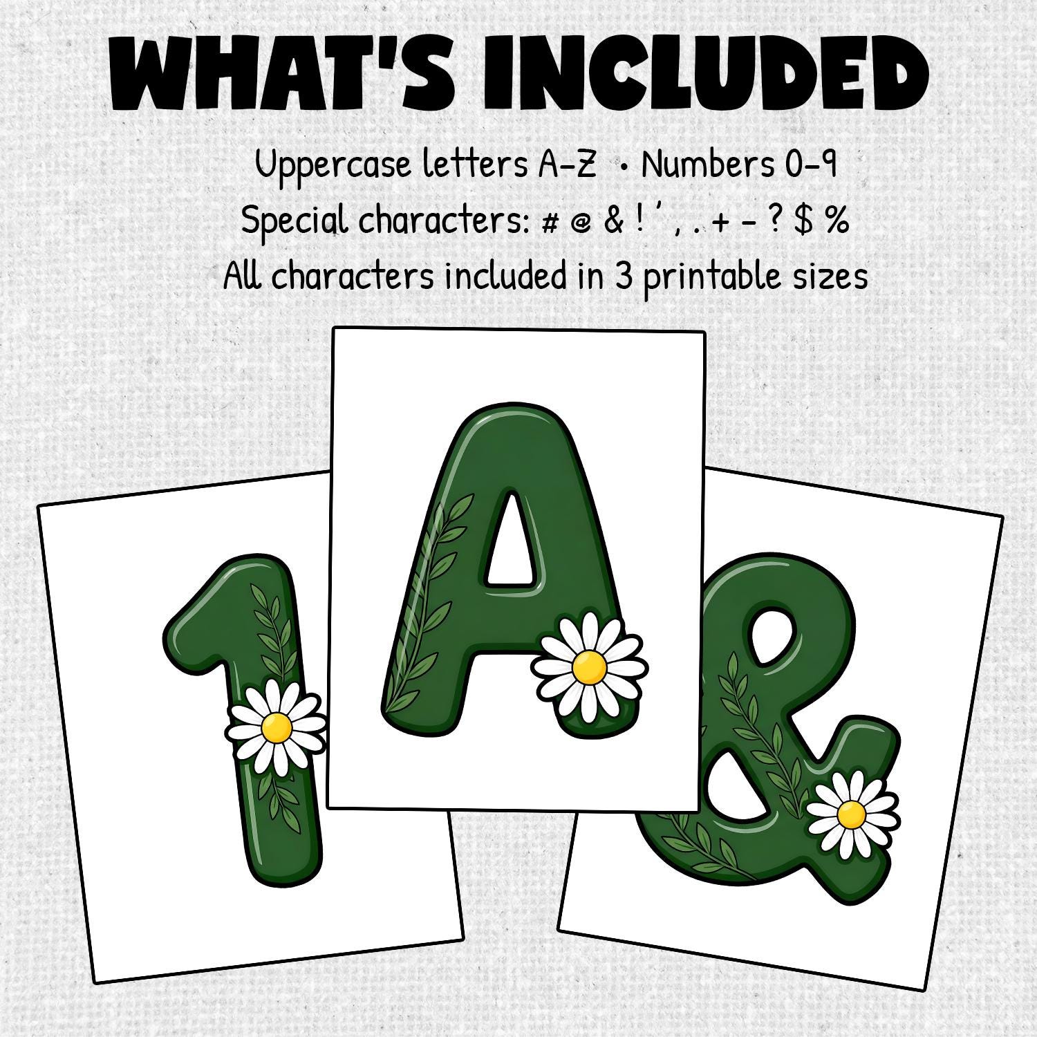 Daisy Spring Bulletin Board Letters & Numbers | Mother's Day Door ...
