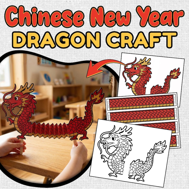Printable Dragon Puppets - Etsy