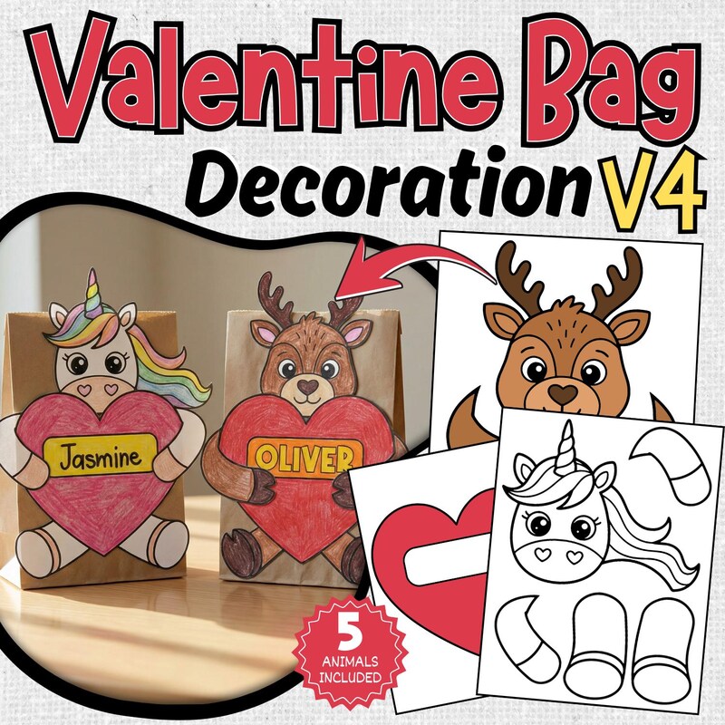 Valentine Paper Bag Decor - Etsy