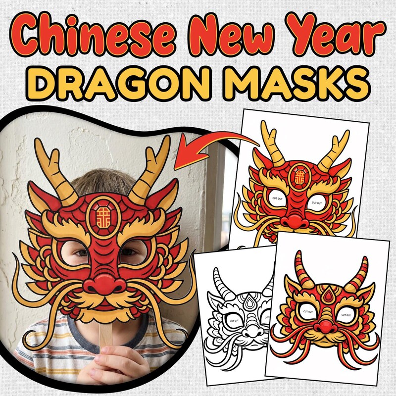 Chinese Dragon Mask - Etsy UK